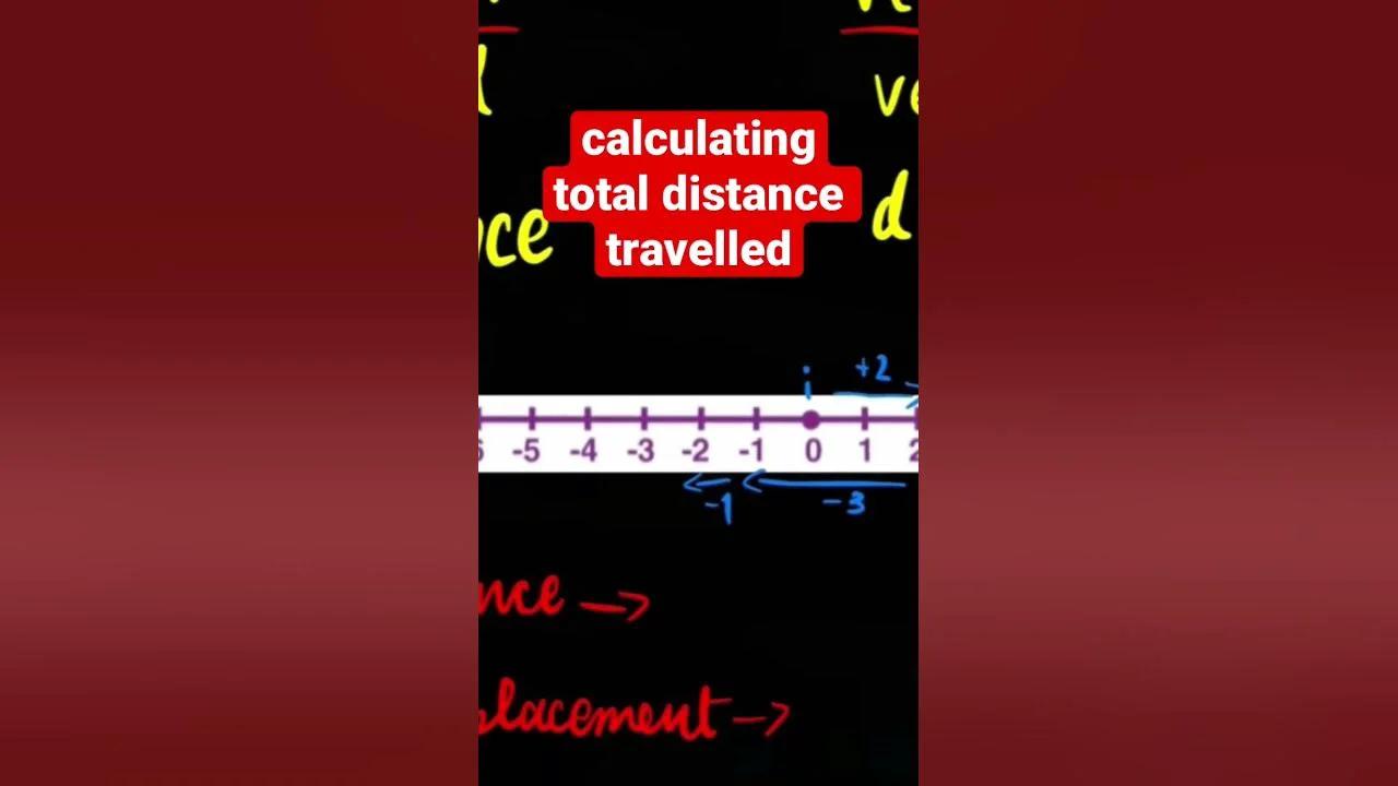 calculating total distance travelled through a number line | study motivation physics #shorts