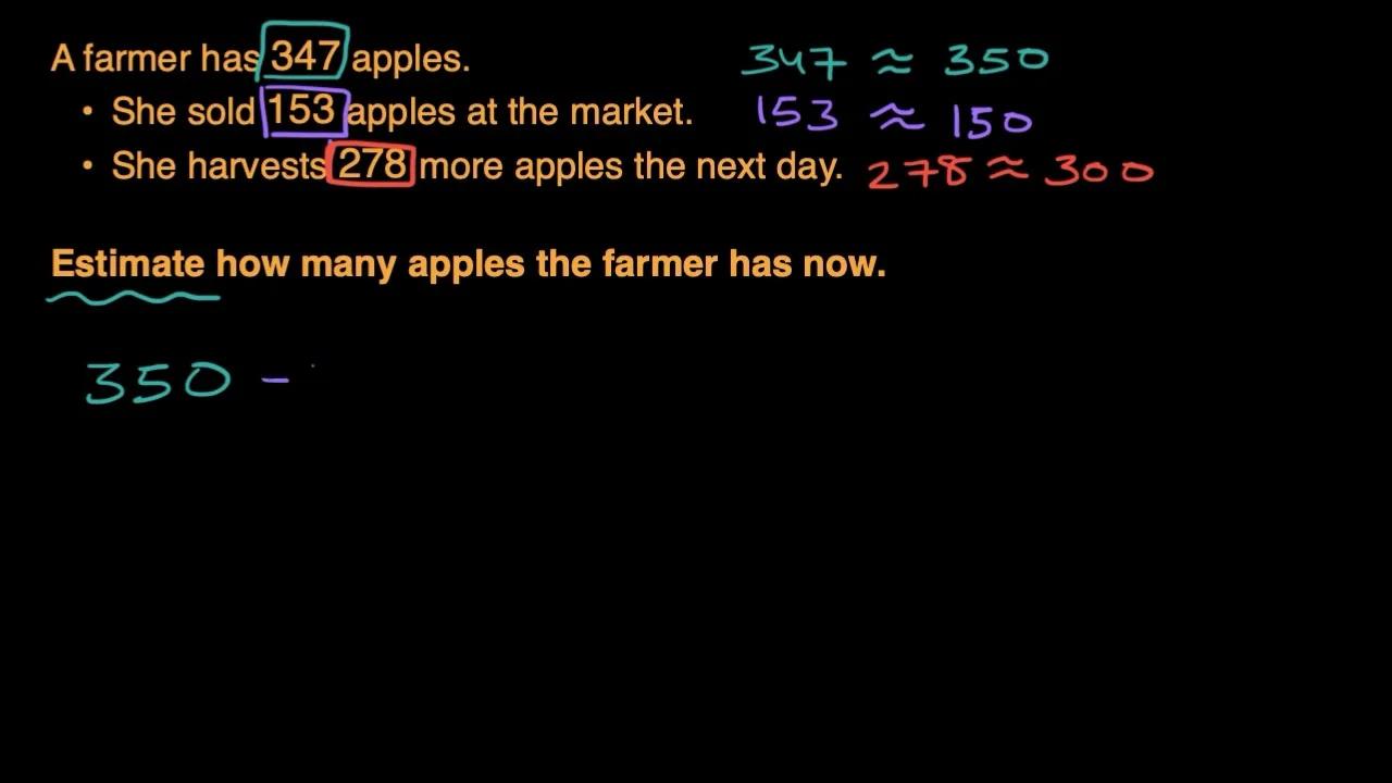 Solving word problems with estimation