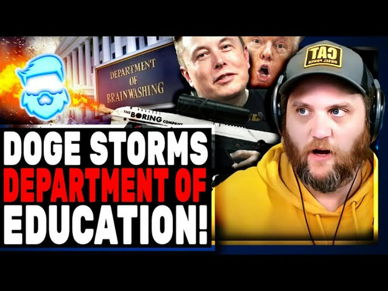 Terrified Employees FREAK OUT As DOGE Storms Department Of Education Elon Musk Cuts BILLION On Day 1