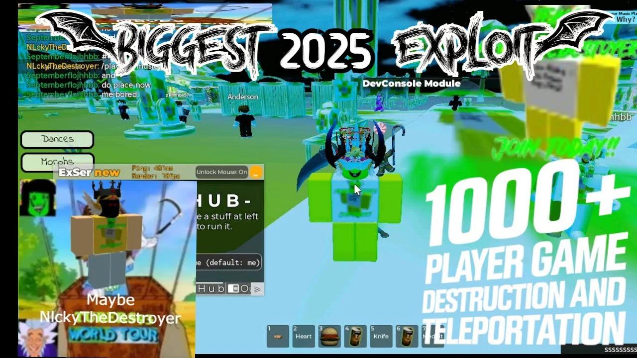 ROBLOX BACKDOOR EXPLOITING || 2025 BIGGEST EXPLOIT 1000 PLAYER GAME ...