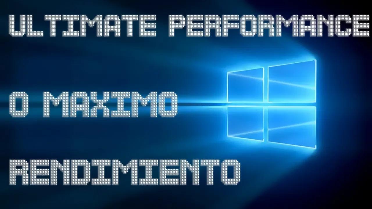 Activar plan de máximo rendimiento o ultimate performance en windows 10
