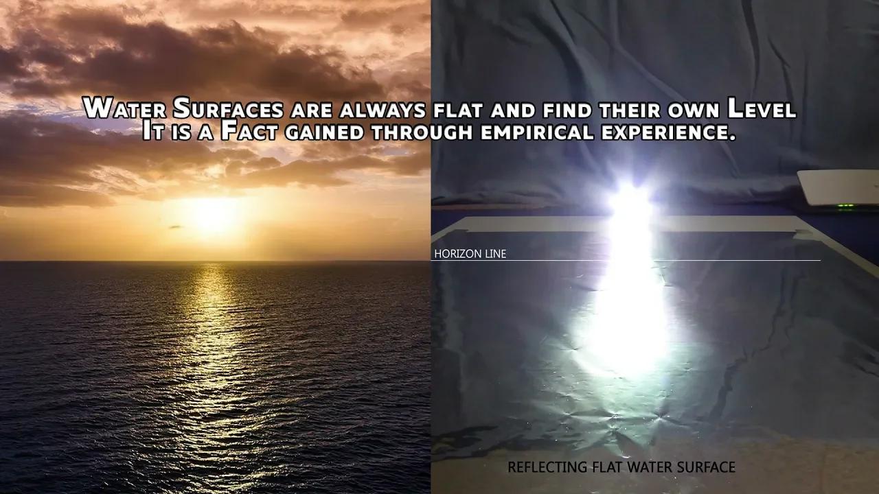 Real Science Experiment Surface Reflection Flat vs Curve