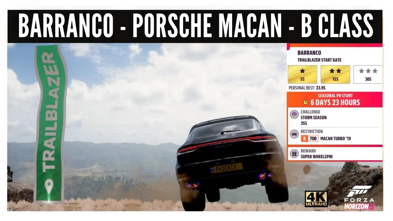 Forza Horizon 5 - Trail Blazer: "Barranco" - B Class - Porsche Macan ...