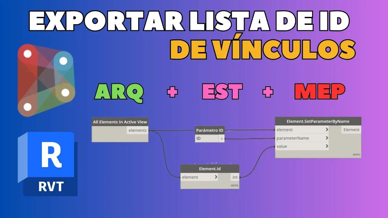 Dynamo Script: EXPORTAR LISTA DE ID DE ELEMENTOS VINCULADOS - RVT ...