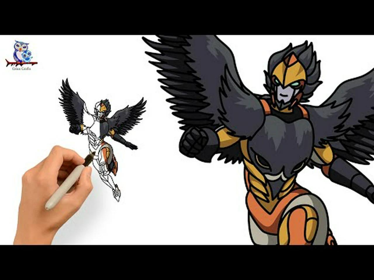 How To Draw Transformers Airazor Rise of the Beasts - Tutorial