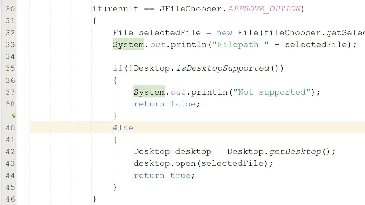 How to Select and Open a File Using Java JFileChooser (Simple)