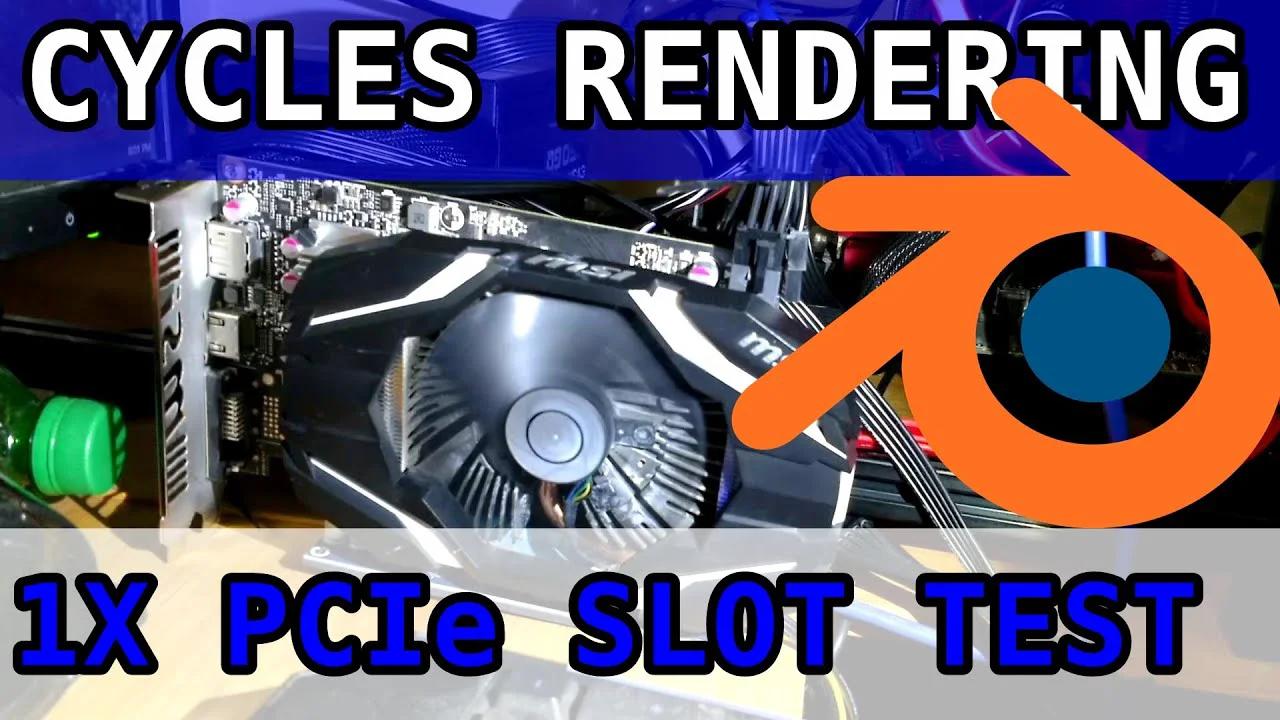 Blender GPU Cycles Rendering In A 1X PCIe Lane Test