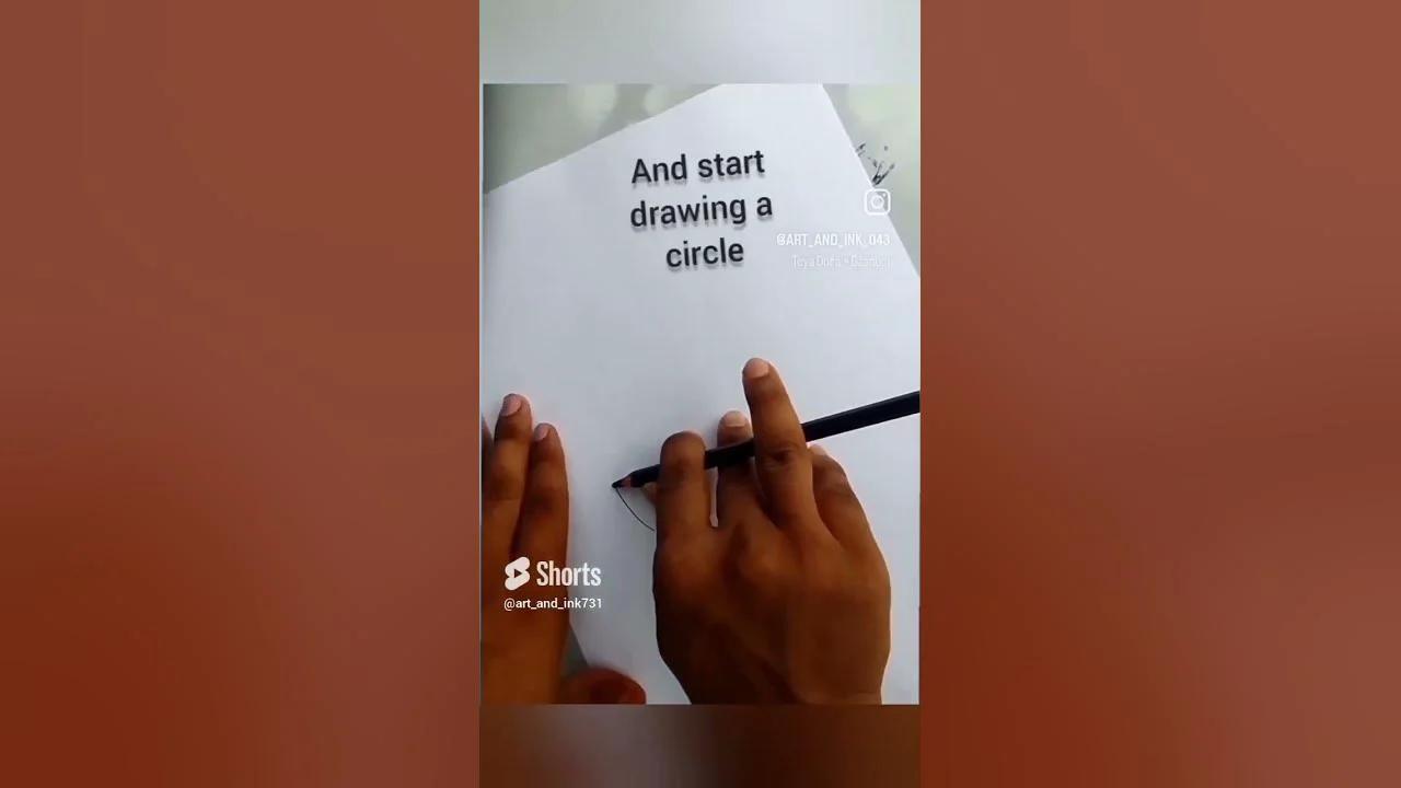how to draw a circle with free hand ️ ! instrument #shorts || trick to ...