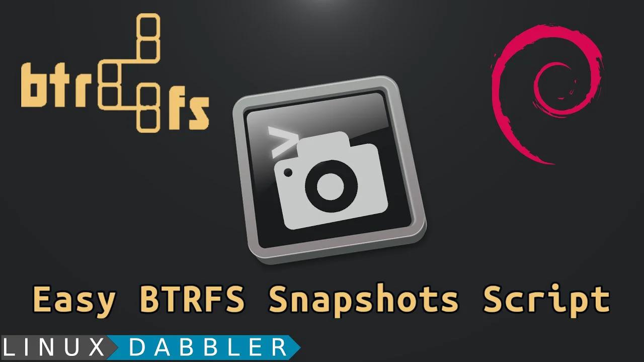 Easy Manual BTRFS Subvolume Snapshot Script