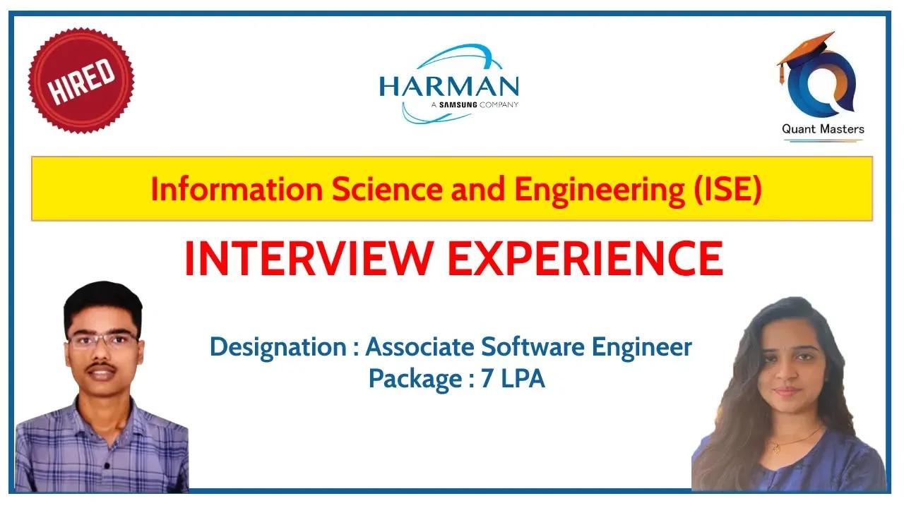 Harman Interview Experience | Designation: Associate Software Engineer