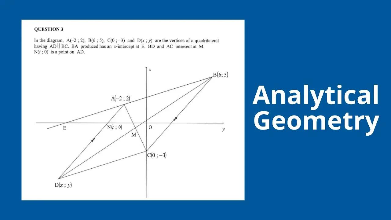 Grade 11 & 12 Analytical Geometry Past Exam Question