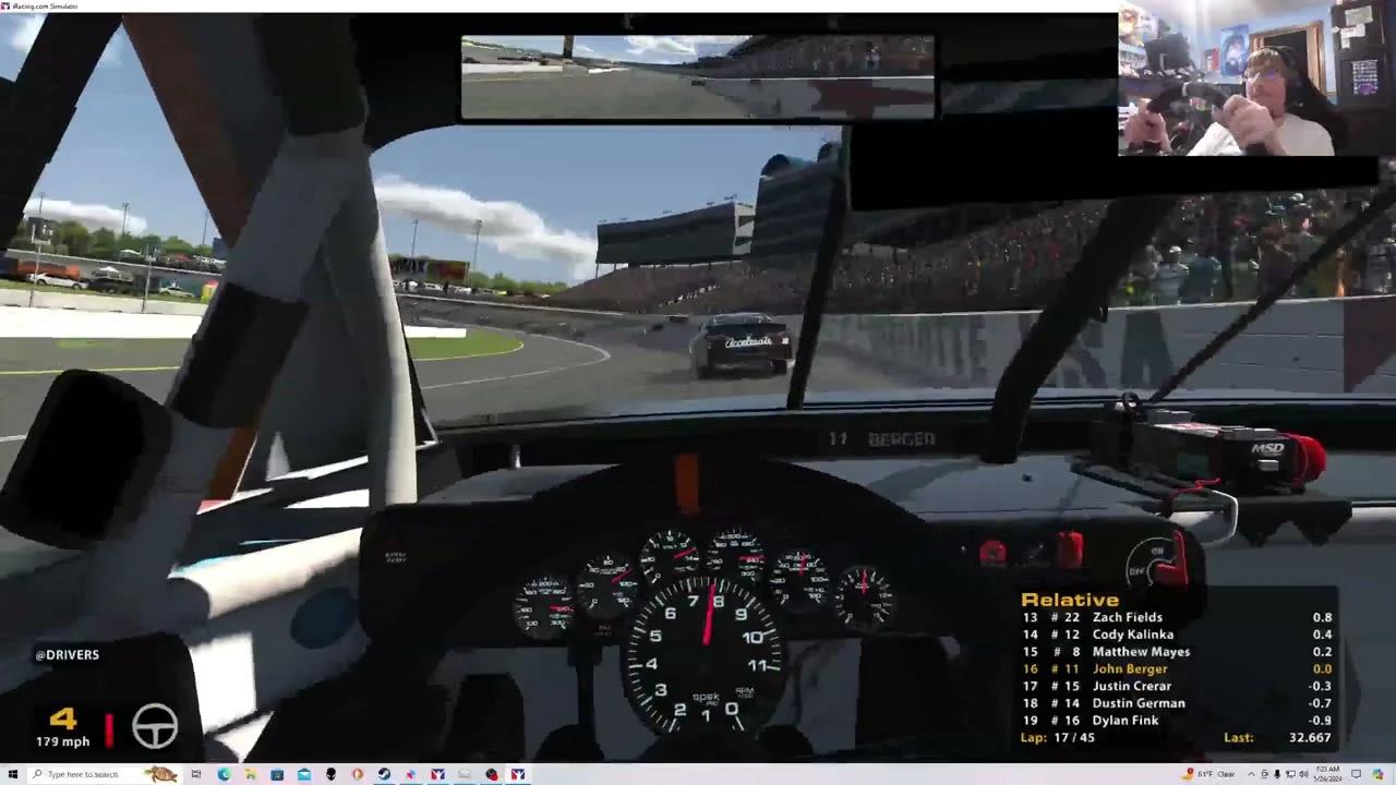 iRacing B Fixed Xfinity Series from Charlotte 5/24/24. My Return to the ...