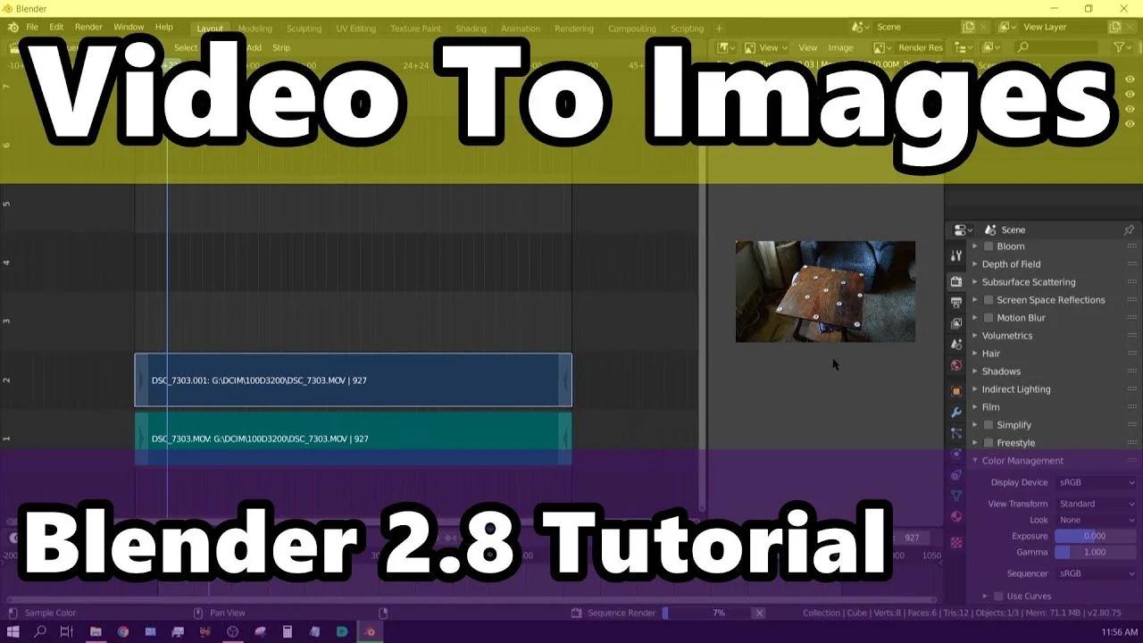 Convert Video Into Individual Image Sequence - Blender 2.8