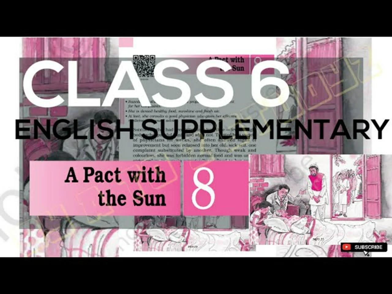 A Pact With The Sun Chapter 8 Class 6 English Supplementary