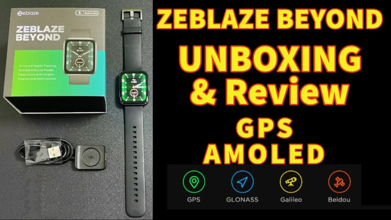 Zeblaze Beyond GPS Smartwatch AOD amoled display 40 dias bateria vida à prova água 5 atm