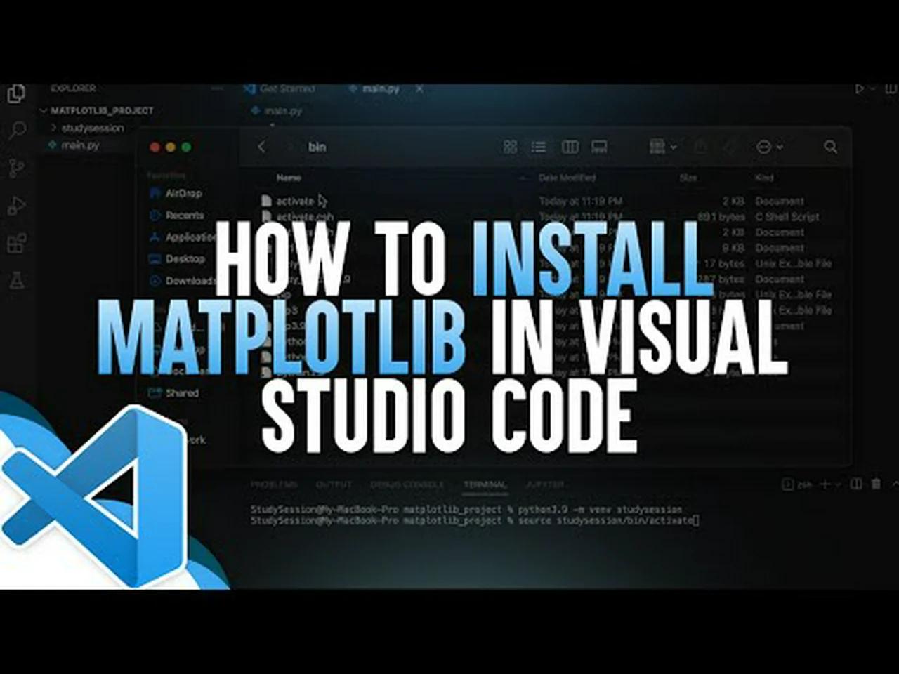 How To Install MatPlotLib in Visual Studio Code (Mac)