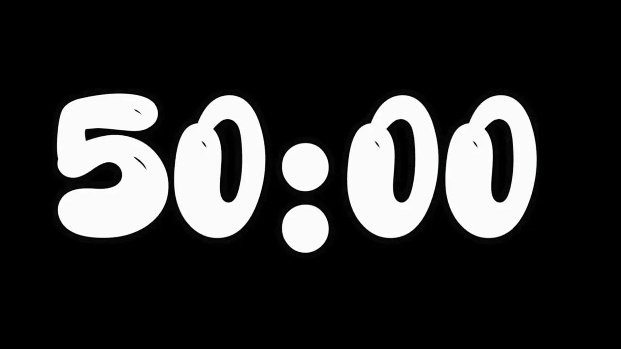50 Minute Countdown Timer With Ticking Sound & Alarm.