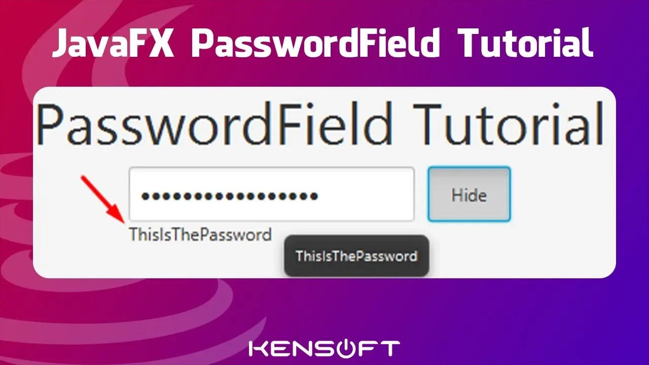 JavaFX PasswordField Tutorial For Beginners