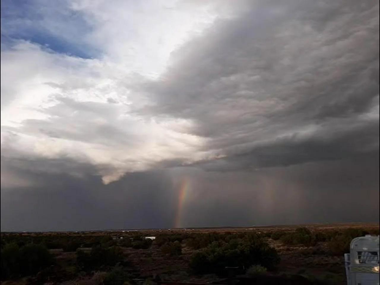 RAINBOW AFTER VIOLENT THUNDERSTORM.....July 3, 2025