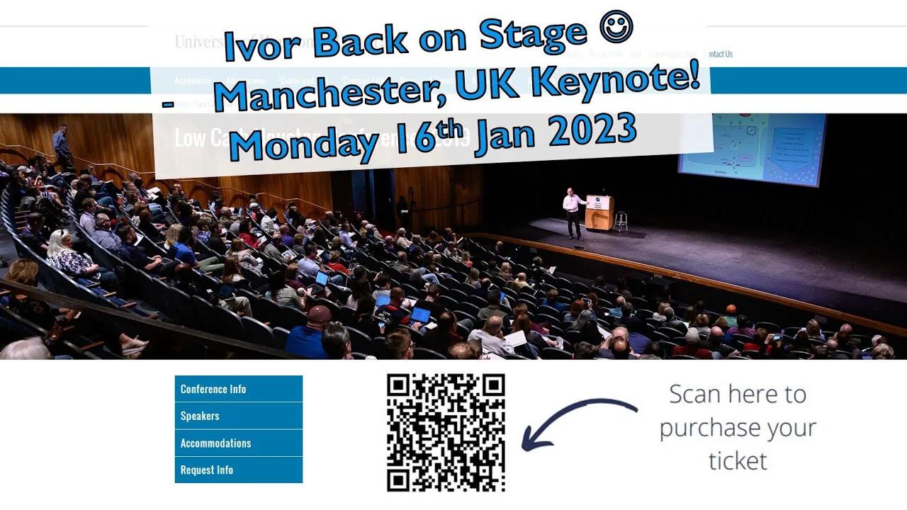 Ivor Back on Stage - Manchester, UK University Keynote on Health!