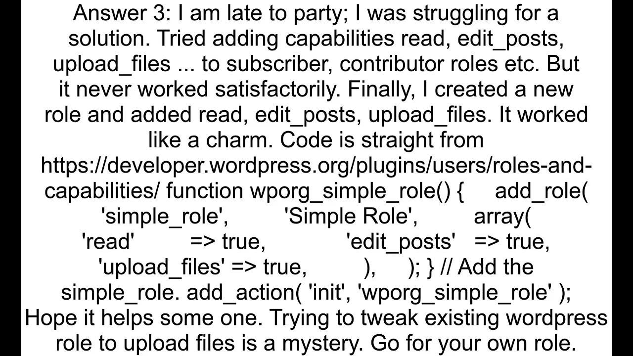 How to add capability to upload file in wordpress