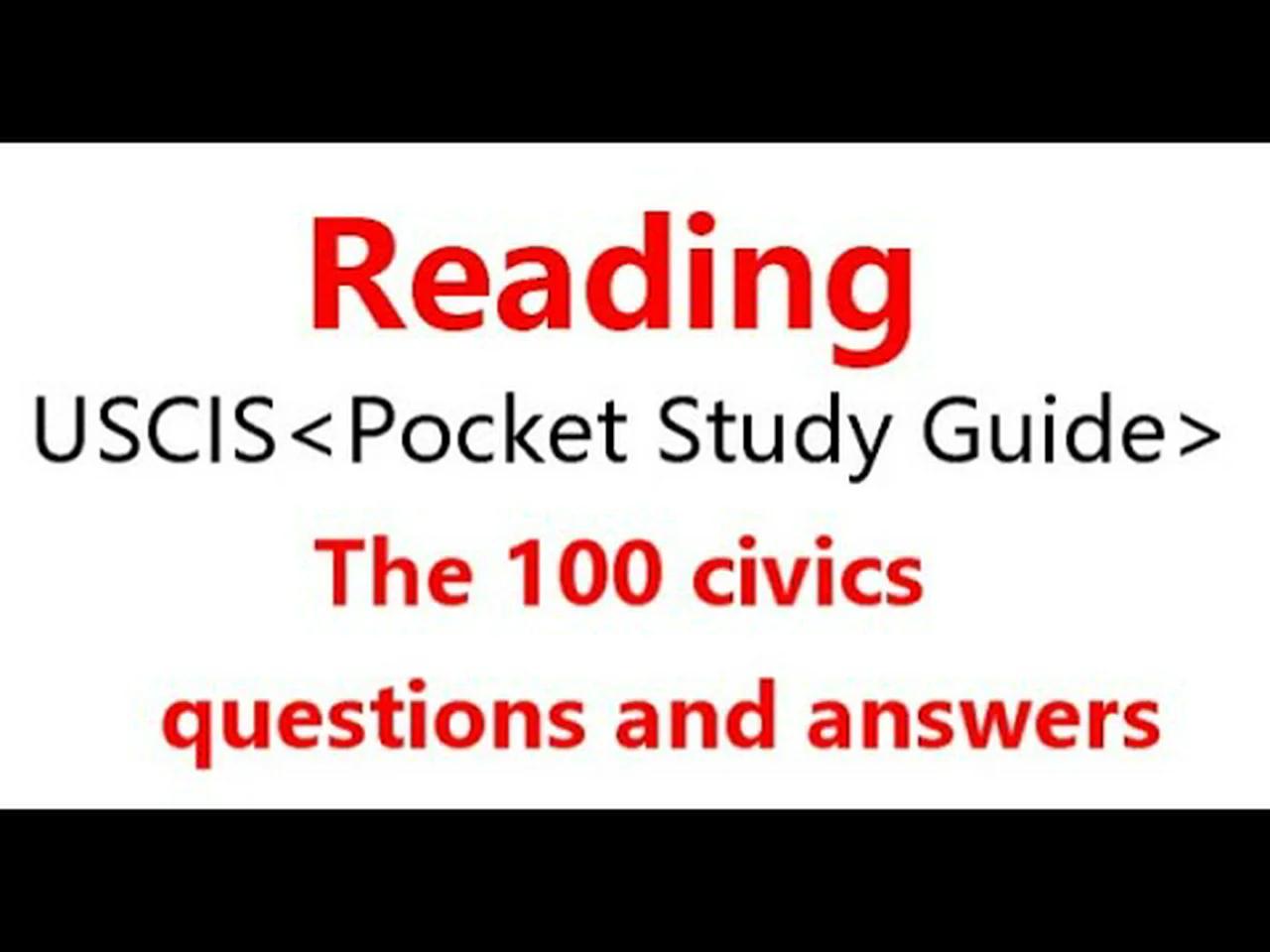The 100 civics history and government questions and answers