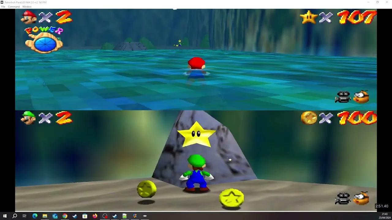Super Mario 64 Multiplayer Splitscreen (1080p) [RA] - Coin-Rush in ...