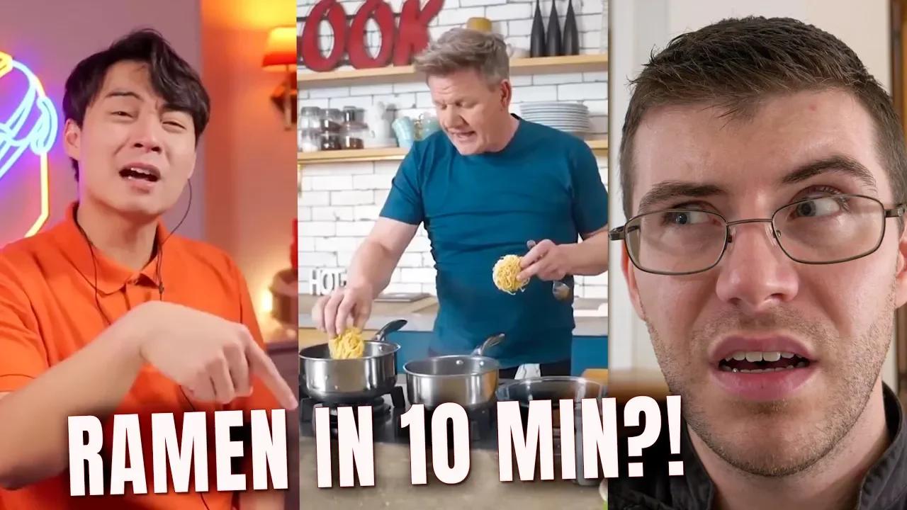 Pro Chef Reviews.. Uncle Roger NOT LIKING Gordon's 10 MIN Ramen!