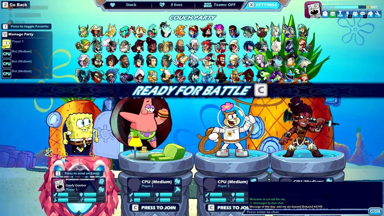 Brawlhalla SpongeBob Collab Character Select Music