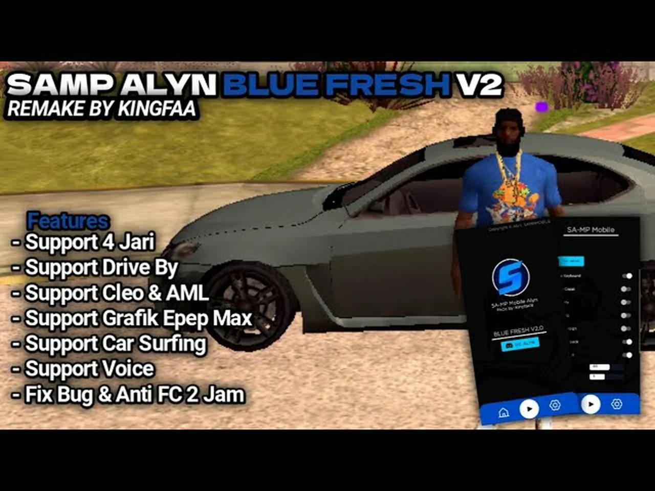 SAMP ALYN BLUE FRESH V2 ANTI FC!! TANPA OBB ?!! || GTA SAMP ANDROID