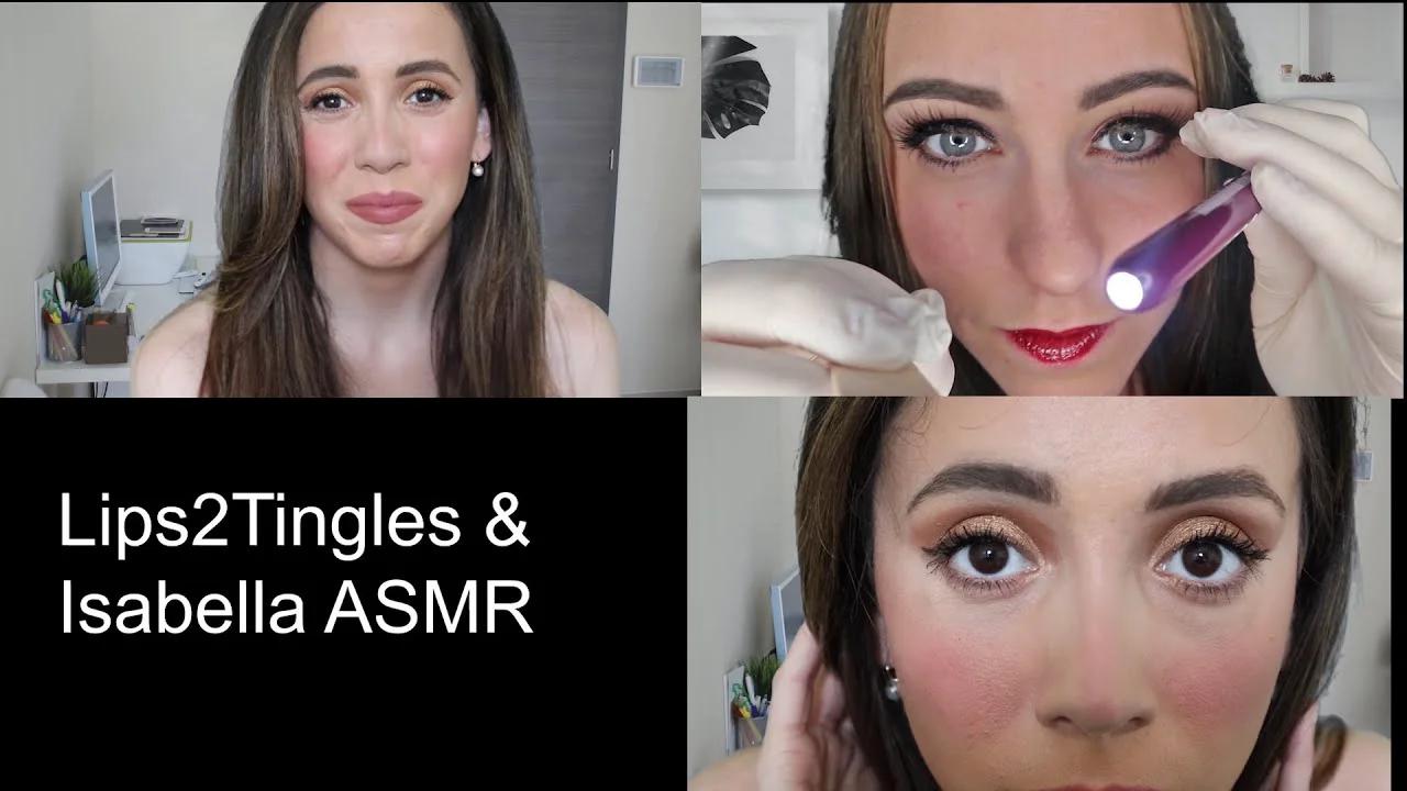 Dr Lips checks Heart (slow heart beat sounds) Throat, Eyes *Collab with Isabella Asmr*