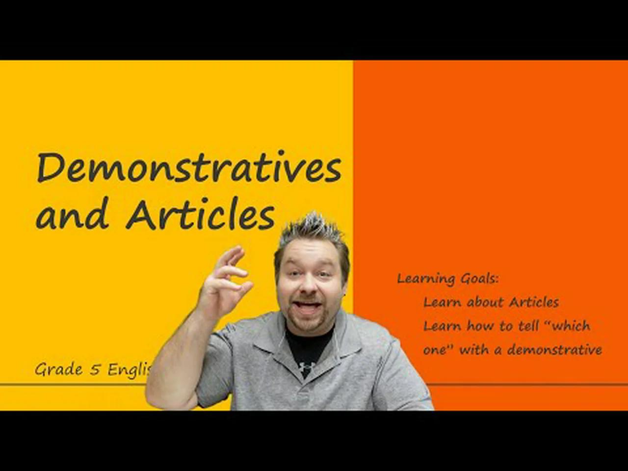 What are Demonstratives and Articles English Grammar Lesson (This, That ...