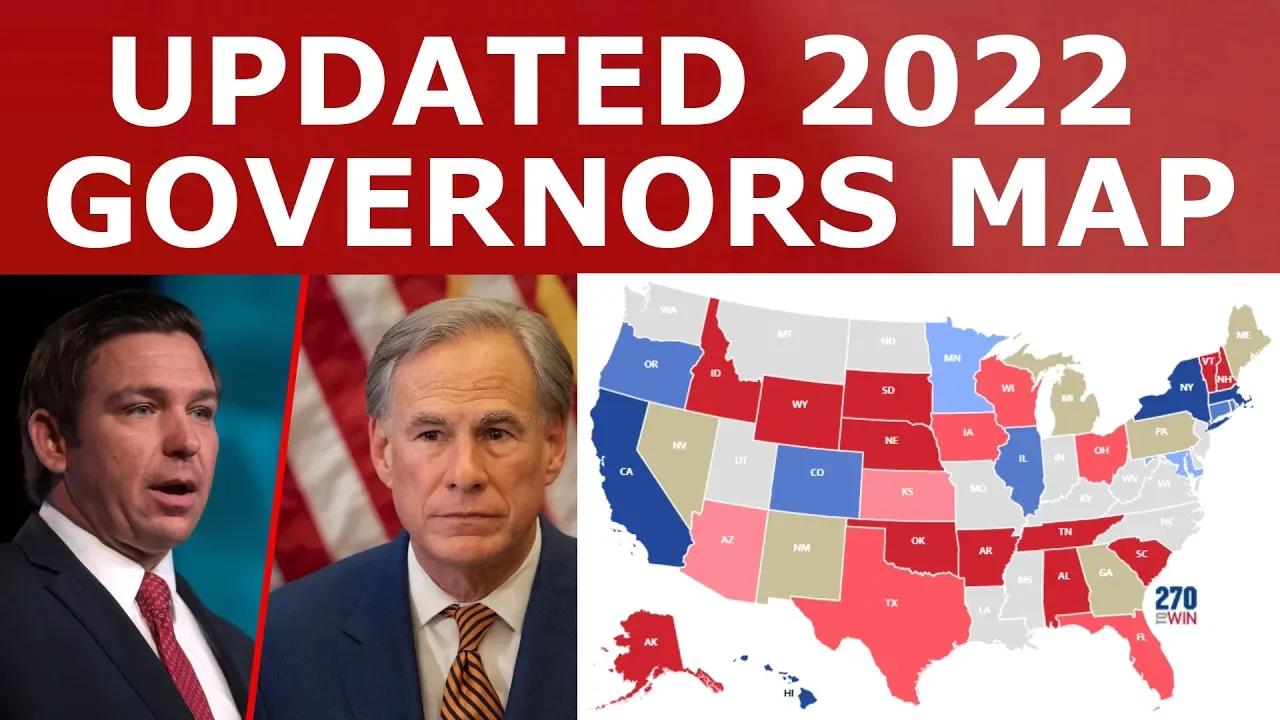 Updated 2022 Governors Map Prediction (Feb. 2022)