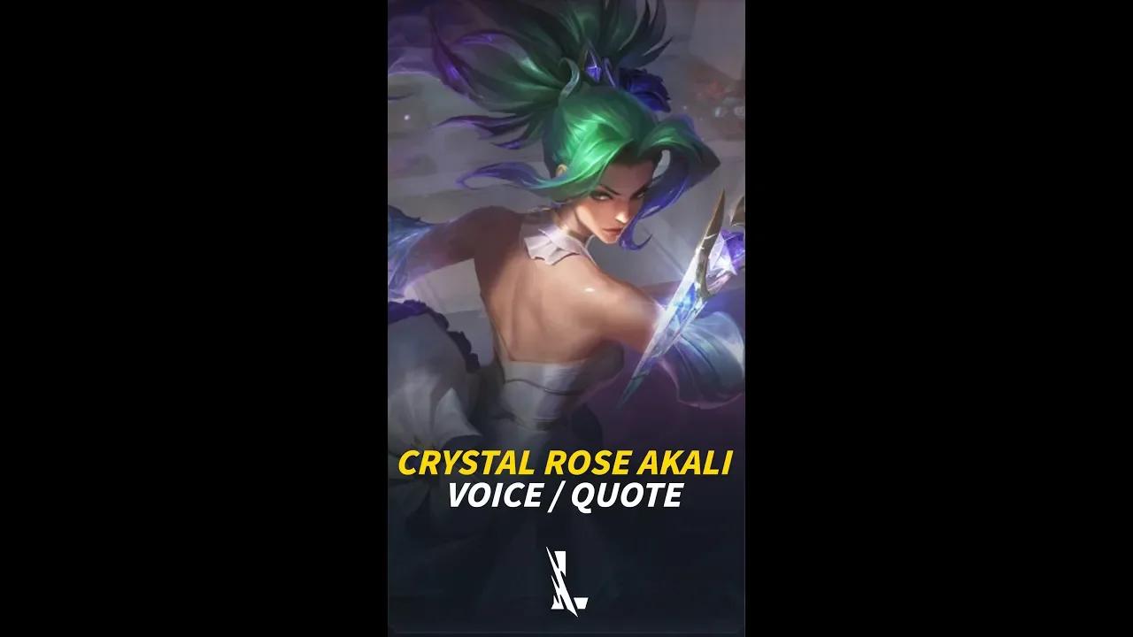 Wild Rift - Crystal Rose Akali Voices & Quote #shorts