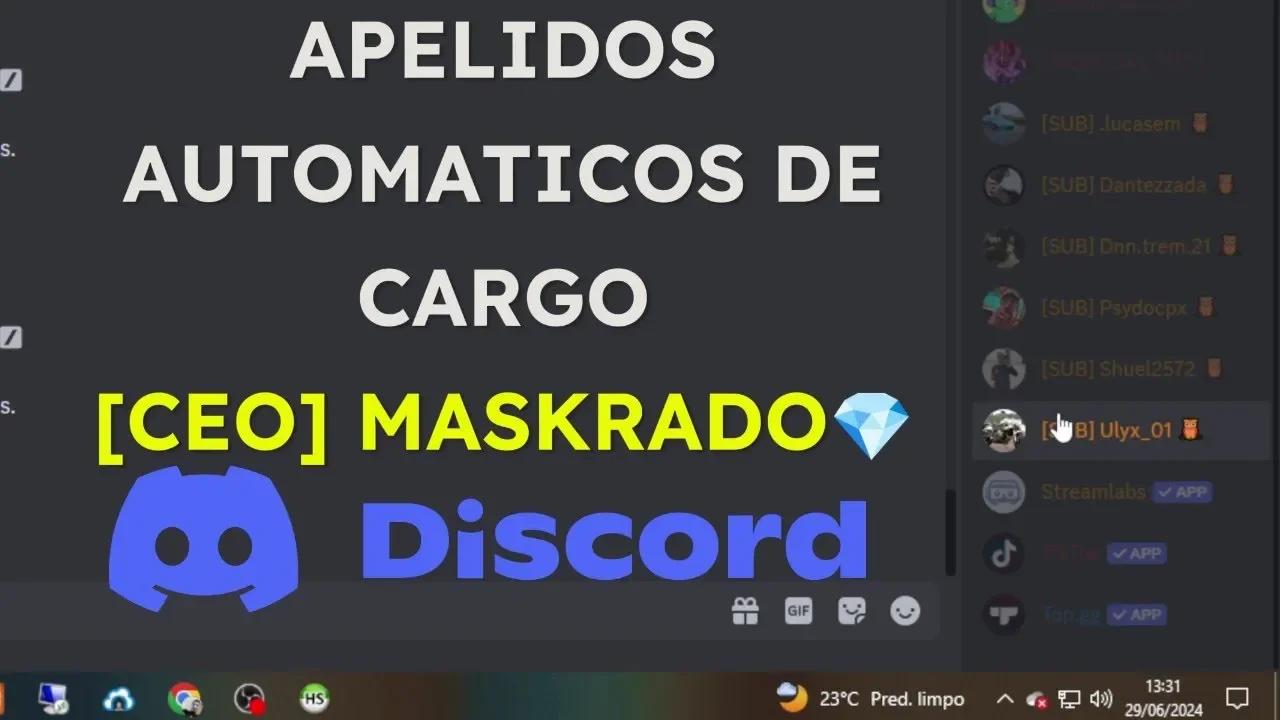 Como editar apelidos no discord automaticamente com Bot nick