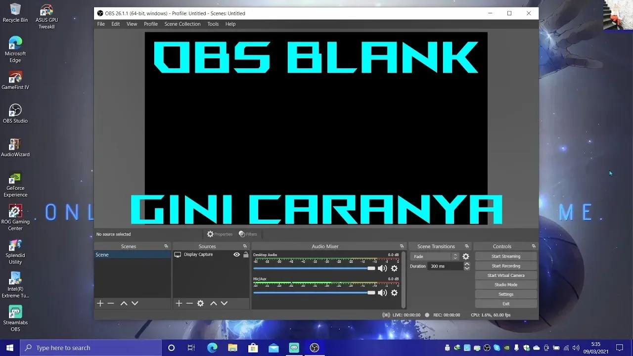 Cara Mengatasi Blank Screen Obs Studio Di Laptop Windows Tutorial