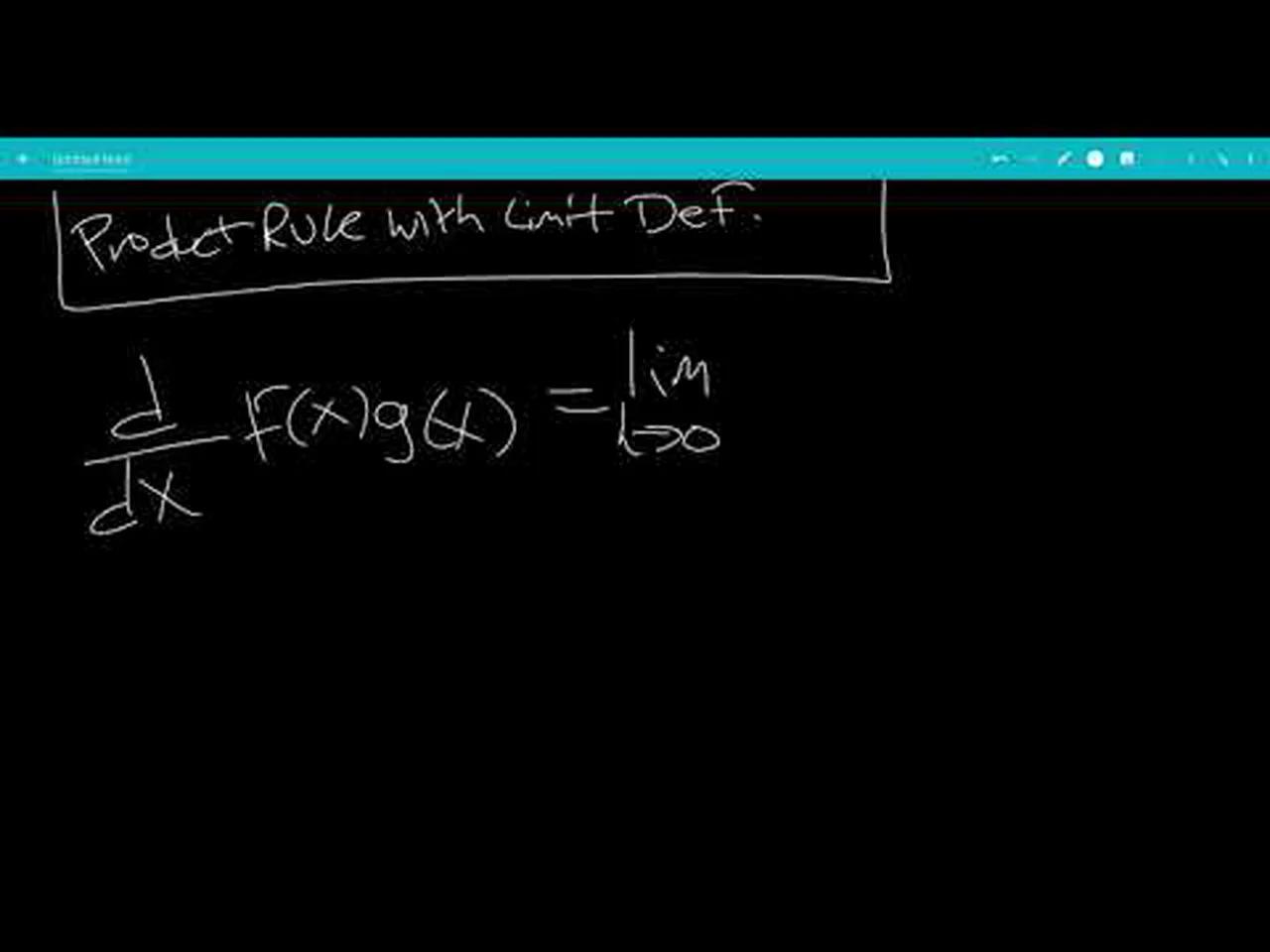 Product Rule using Limit Definition