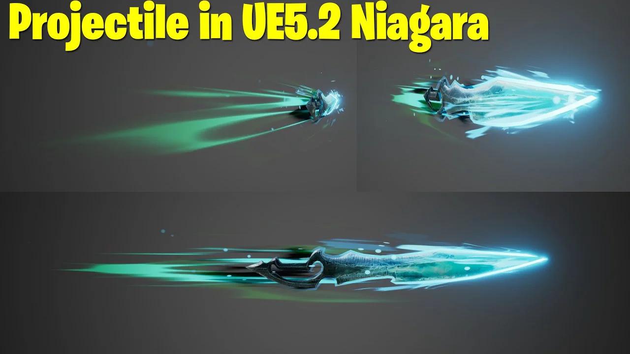 Projectile in Unreal Engine 5.2 Niagara Tutorial | Download Files