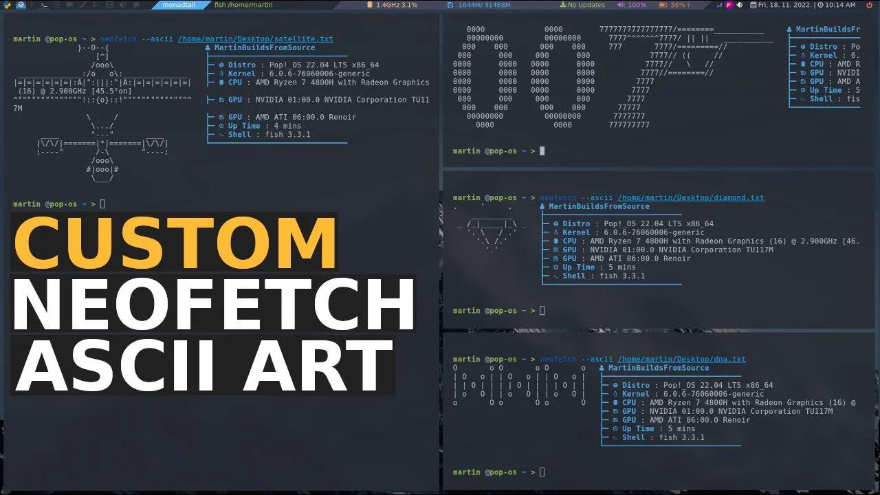 How to add custom ascii art to neofetch