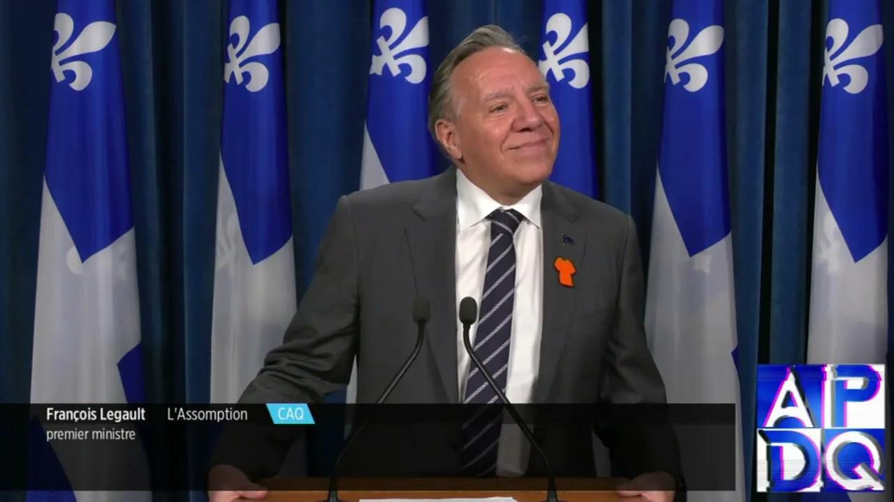 26 sept 2024 Point de presse de François Legault