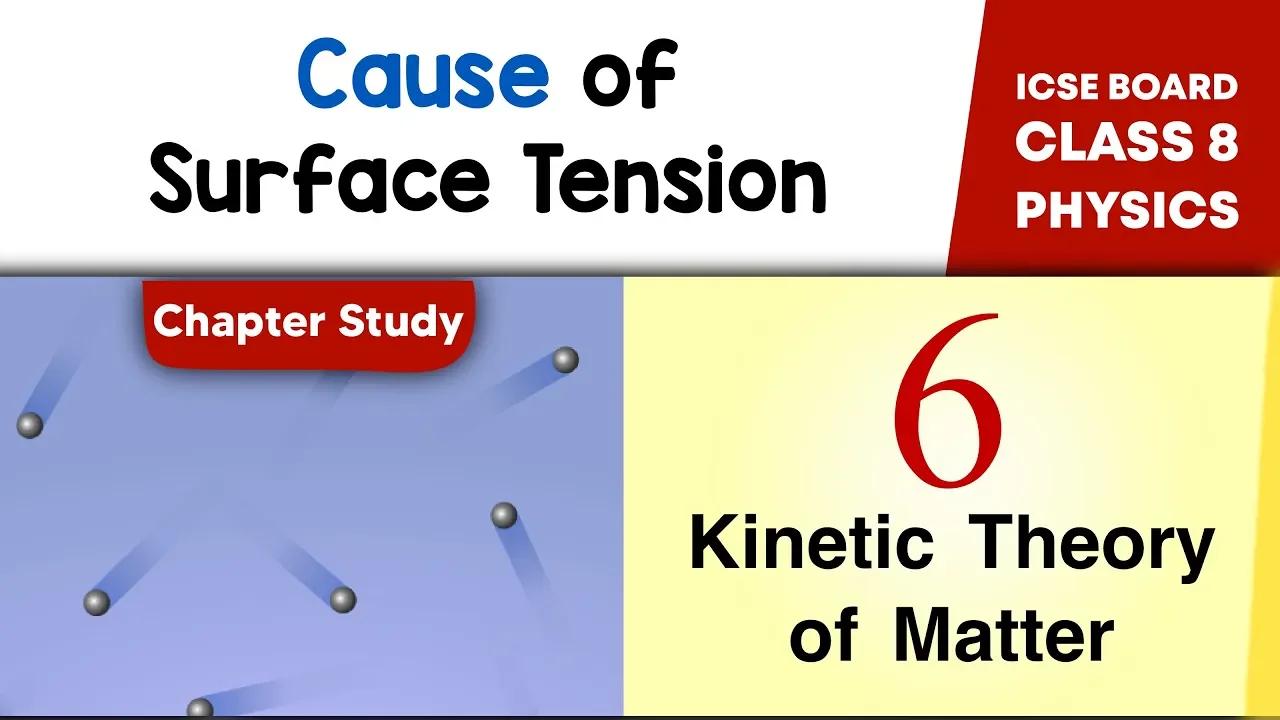 Kinetic Theory Of Matter - Causes of Surface Tension | Class 8 | ICSE ...