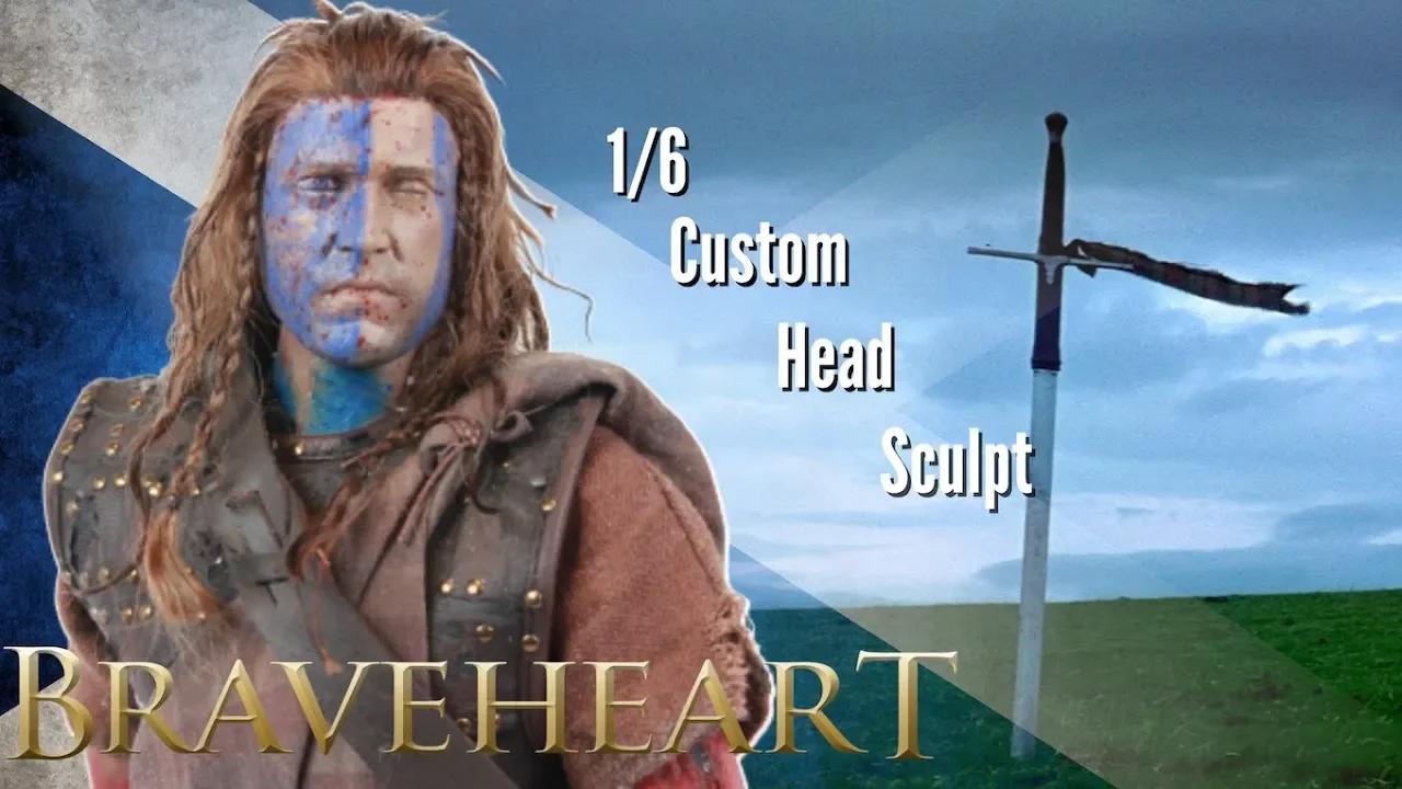1/6 Scale William Wallace War Paint eyes closed 2 Braveheart action ...