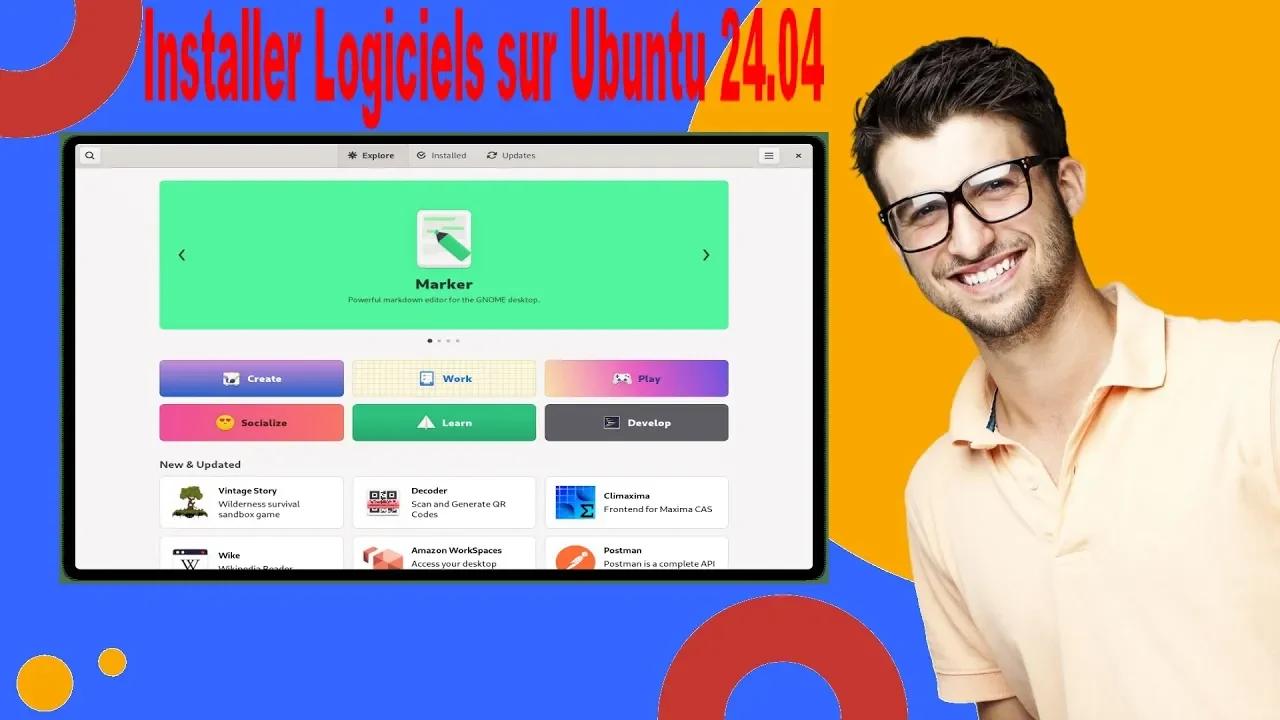 Linux, installer Logiciels (Gnome software) sur Ubuntu 24.04