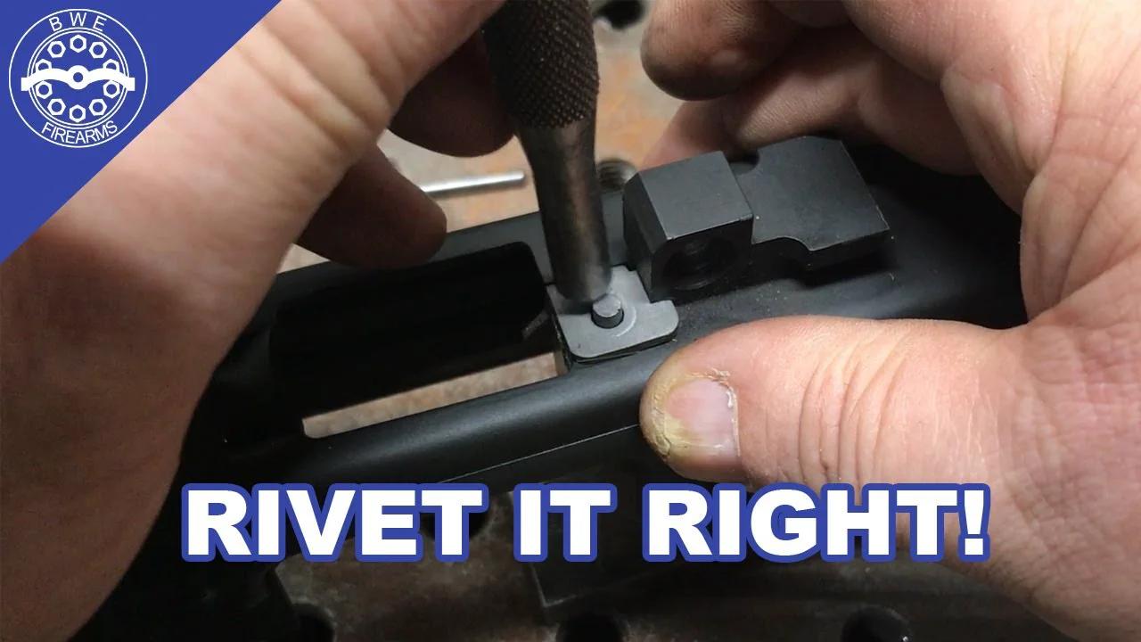 Setting an Uzi Ejector Rivet the right way.