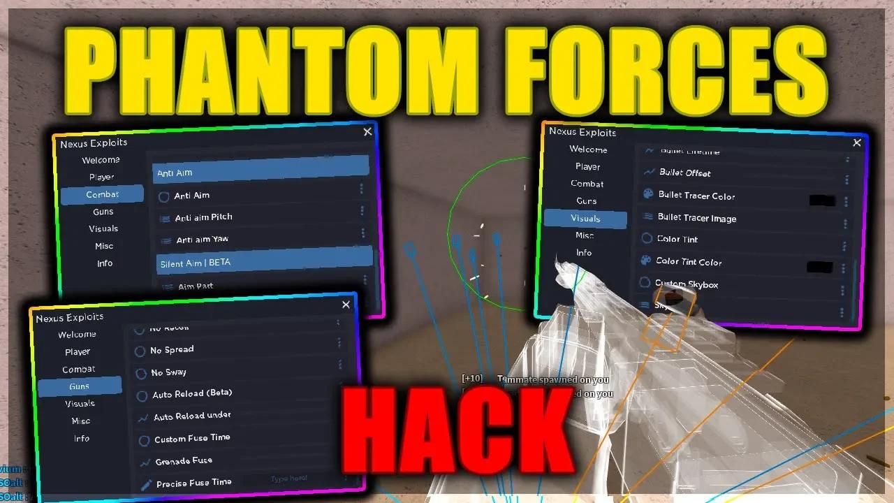 ROBLOX PHANTOM FORCES HACK GUI SCRIPT | *KILL ALL, SILENT AIM, FLY, RAINBOW GUN & MORE!* | WORKING