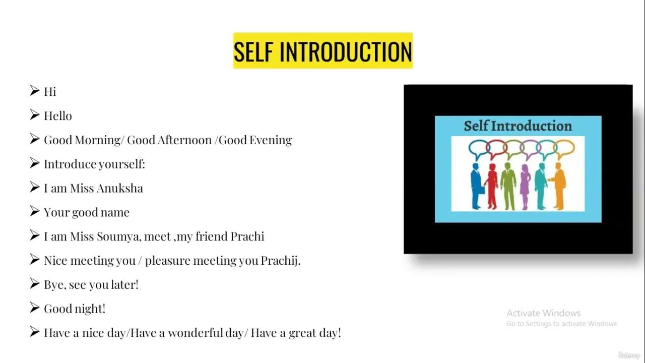 2 How to give Self Introduction