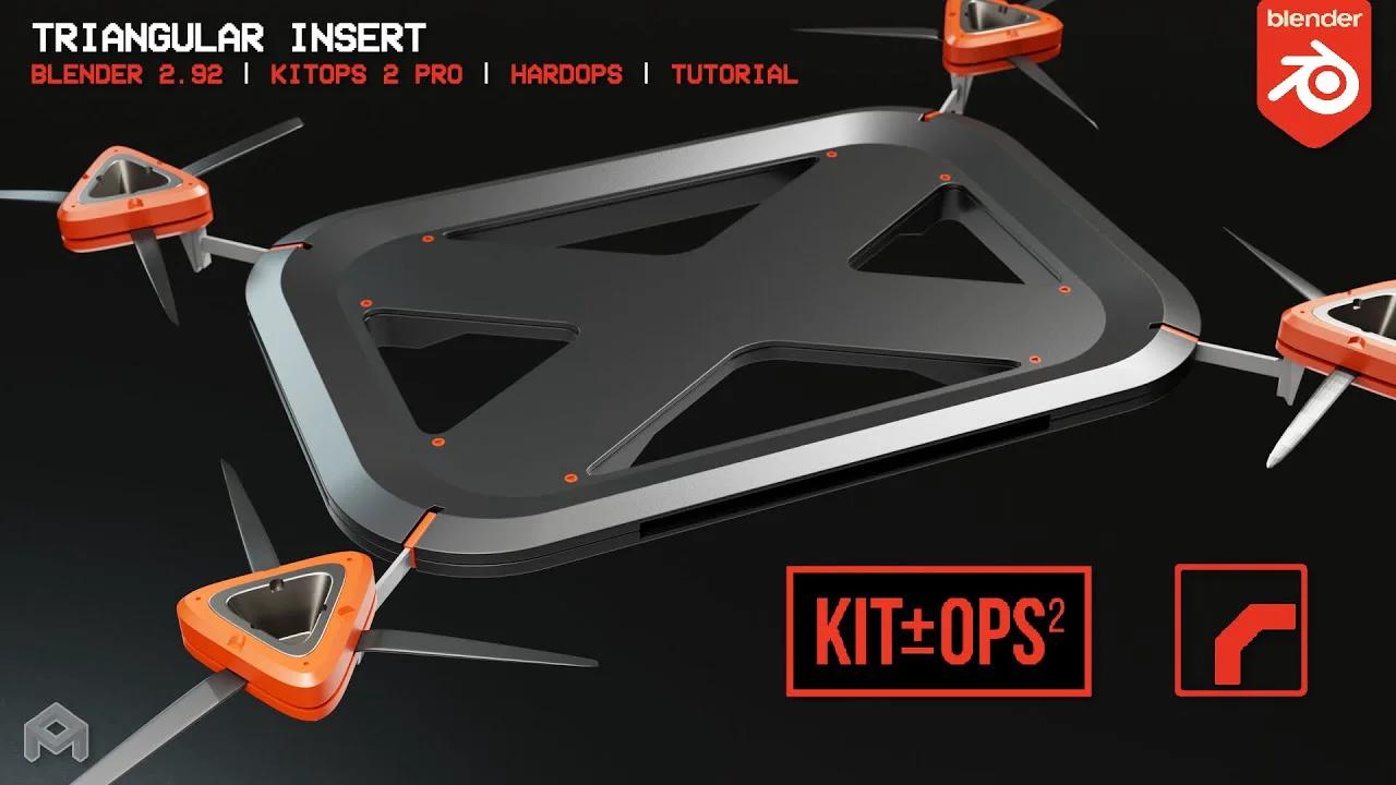 Triangular 3D Mesh Insert with KitOps Pro 2 & HardOps in Blender 2.92 ...