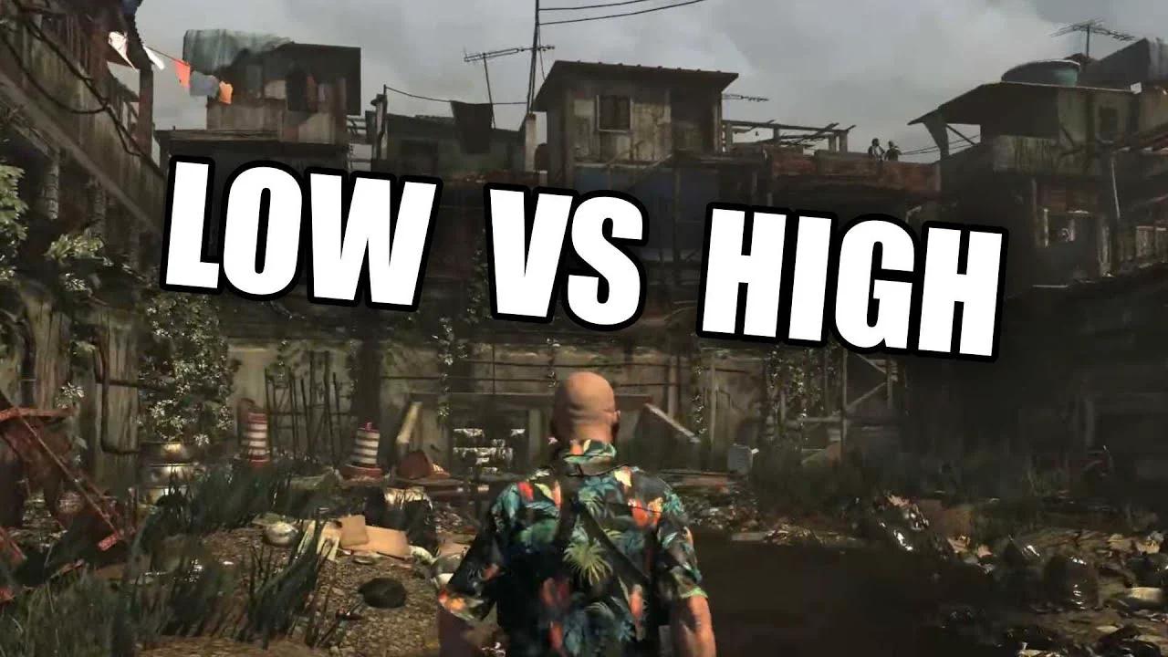 Max Payne 3 - LOW vs HIGH Graphics Settings Test