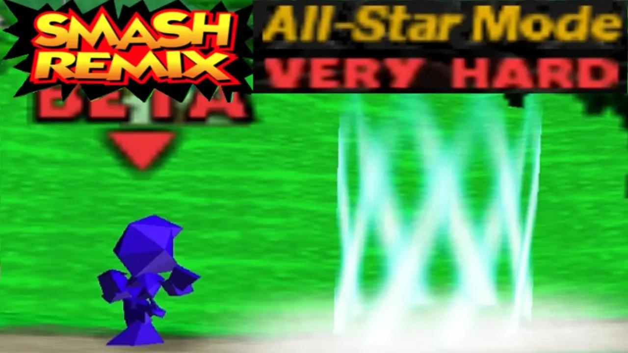 Smash Remix - All Star Mode Gameplay with Polygon Sonic (VERY HARD)