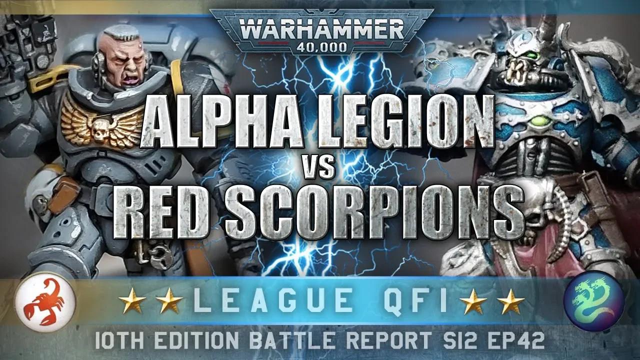 Alpha Legion Chaos Space Marines vs Red Scorpions Warhammer 40K Battle ...
